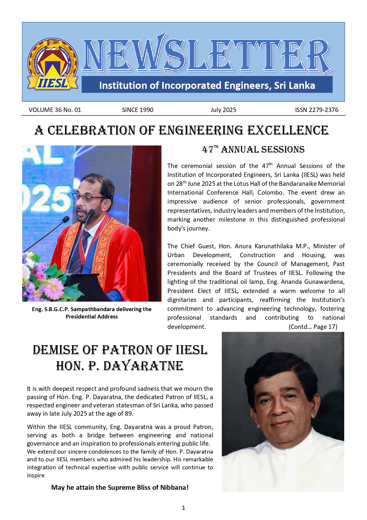 Newsletter – July 2025 - IIESL